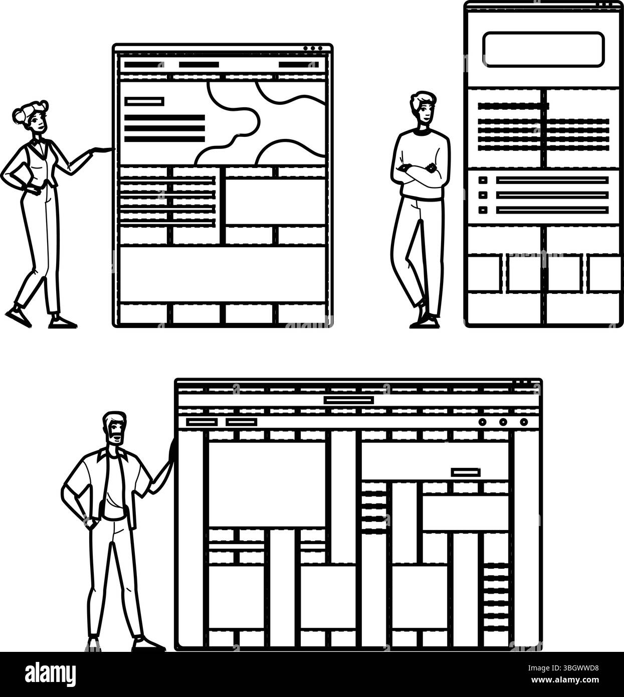 data grid system website vector Stock Vector Image & Art - Alamy
