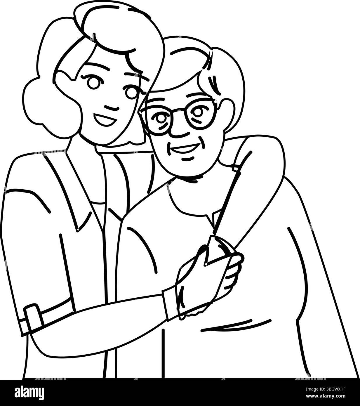 Home healthcare nurse and patient Black and White Stock Photos & Images ...