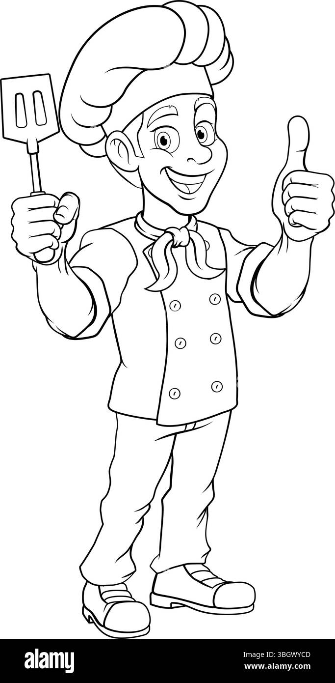 Chef serving food happy Black and White Stock Photos & Images - Alamy