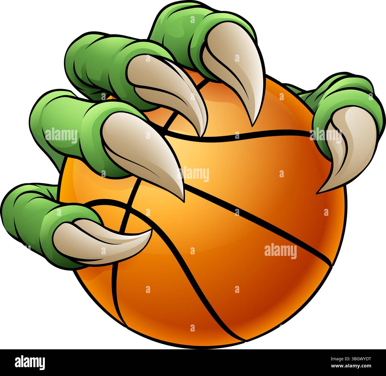 Basketball Ball Claw Cartoon Monster Animal Hand Stock Vector Image ...