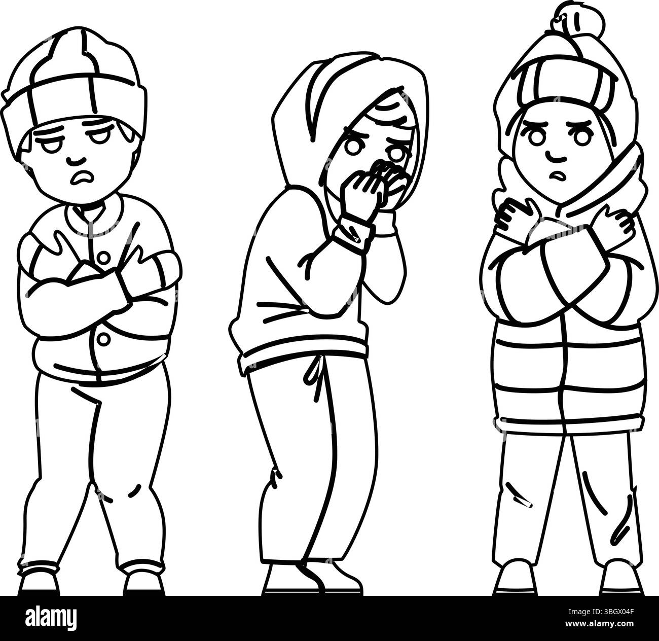 Very cold shiver Black and White Stock Photos & Images - Alamy