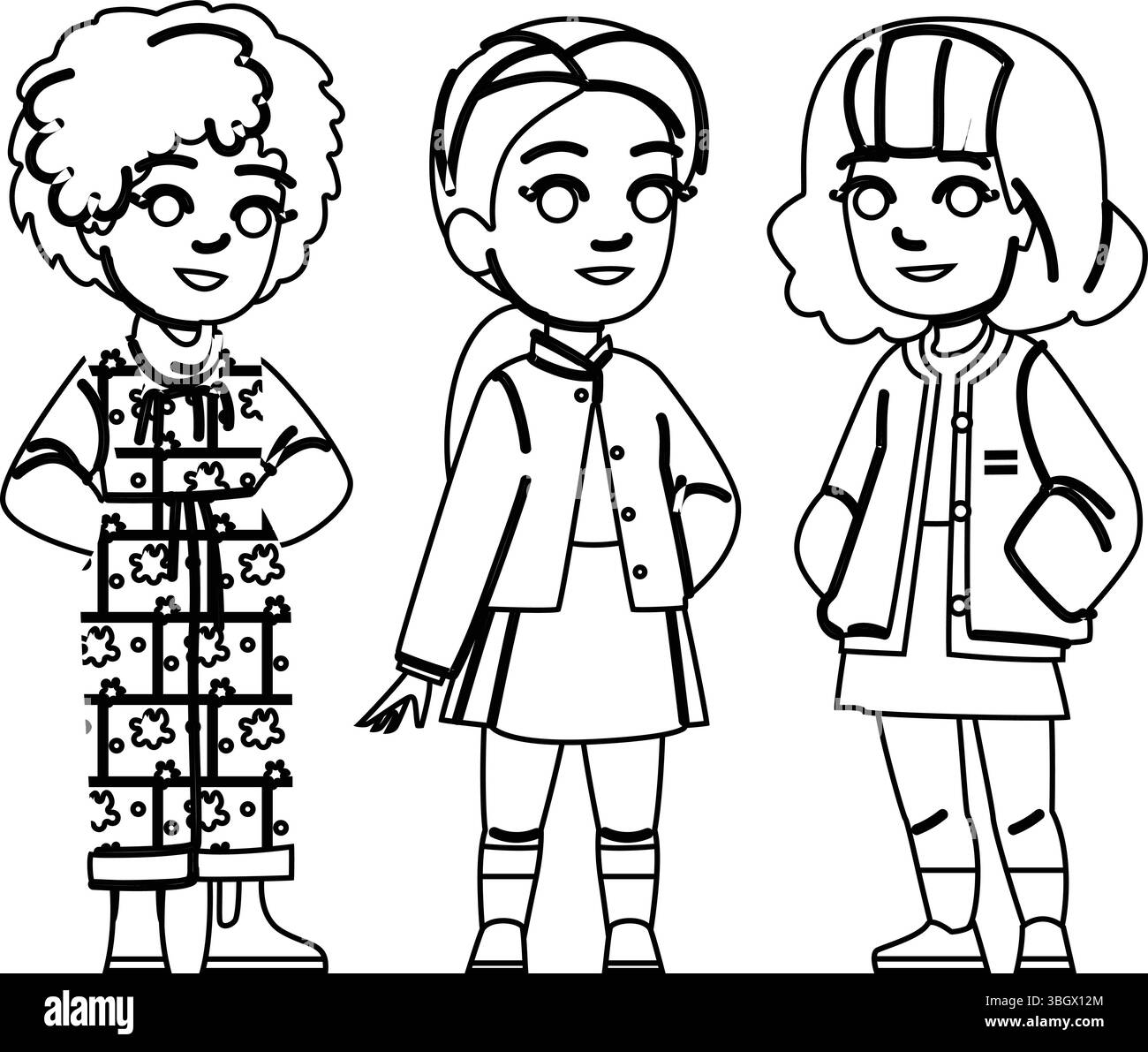dress kid girl spring fashion vector Stock Vector Image & Art - Alamy