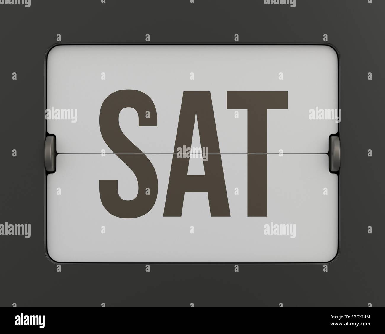 Days of a week flip calendar. 3D illustration Stock Photo - Alamy