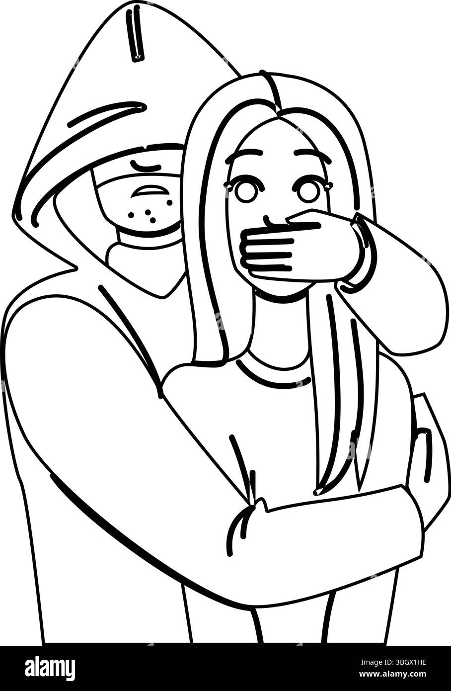 escape kidnapping woman vector Stock Vector Image & Art - Alamy