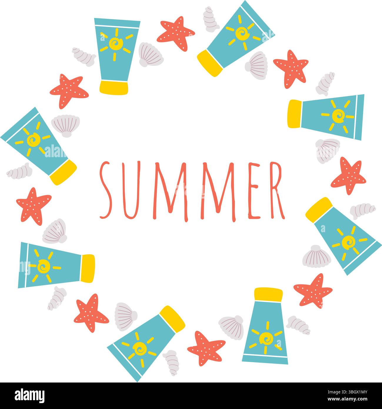 Summer sunscreen vector banner Cut Out Stock Images & Pictures - Alamy