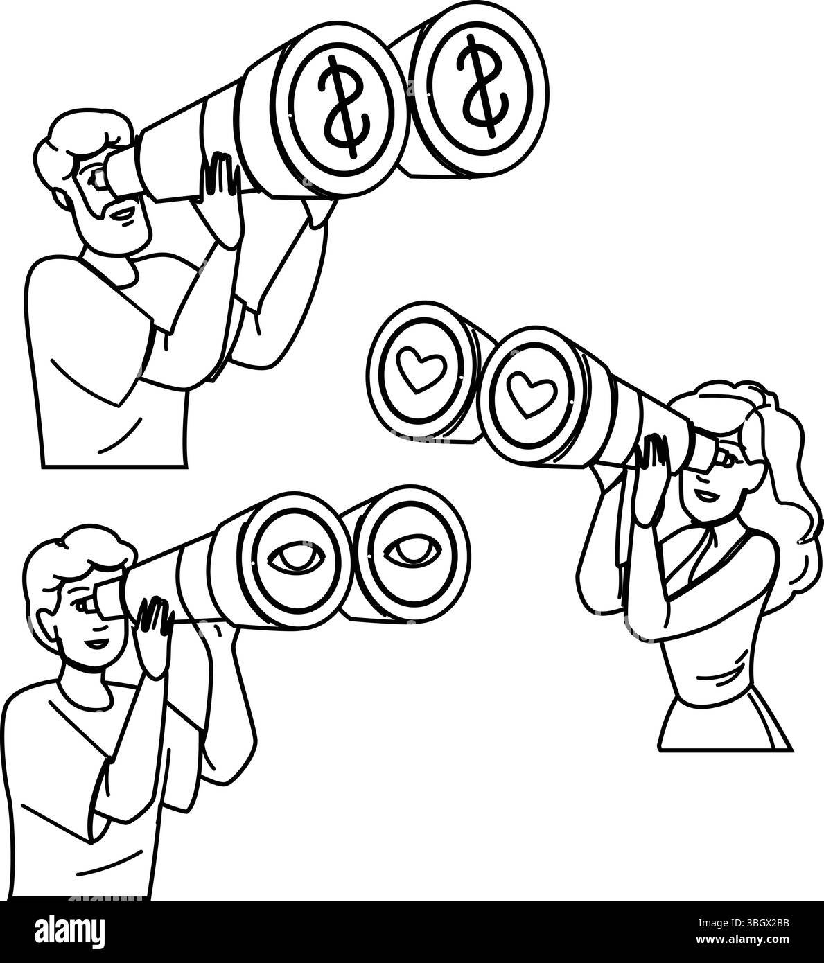 business look telescope vector Stock Vector Image & Art - Alamy