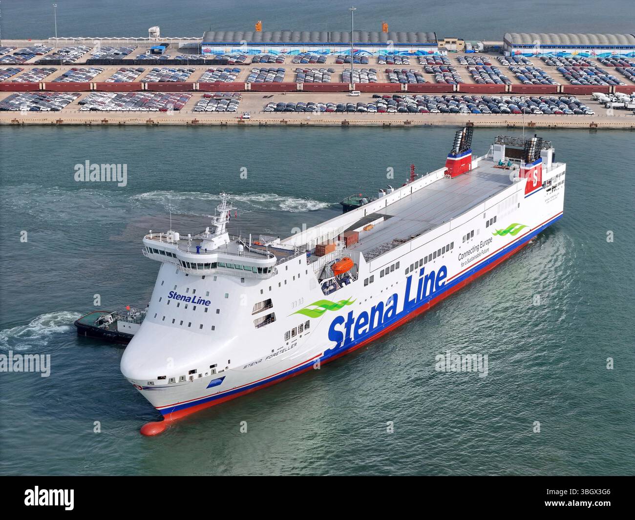 Stena Foreteller, a 23-year-old ro-ro ship just completed refitting at ...