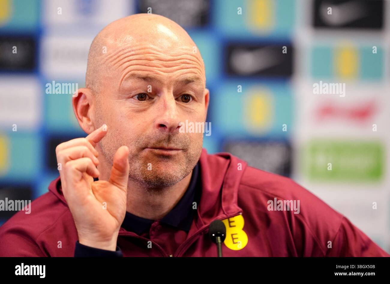 England Under-21 head coach Lee Carsley during a press conference at St ...