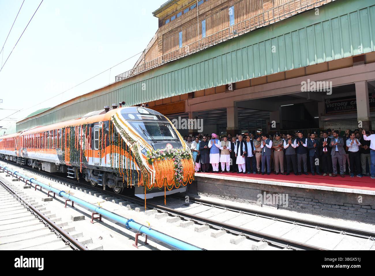 June 6, 2025, Srinagar, Jammu And Kashmir, India: Government officials stand after PM Modi ...