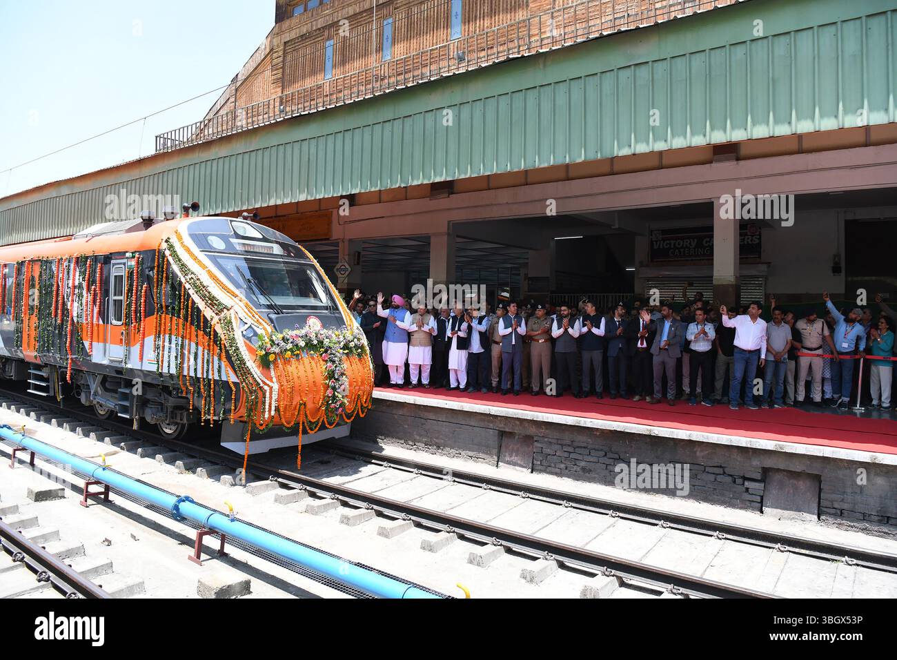 June 6, 2025, Srinagar, Jammu And Kashmir, India: Government officials stand after PM Modi ...