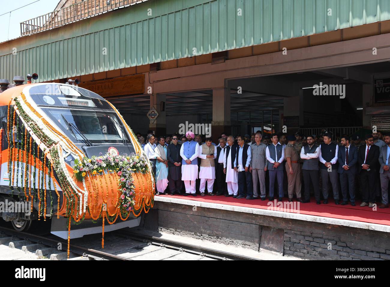June 6, 2025, Srinagar, Jammu And Kashmir, India: Government officials stand after PM Modi ...