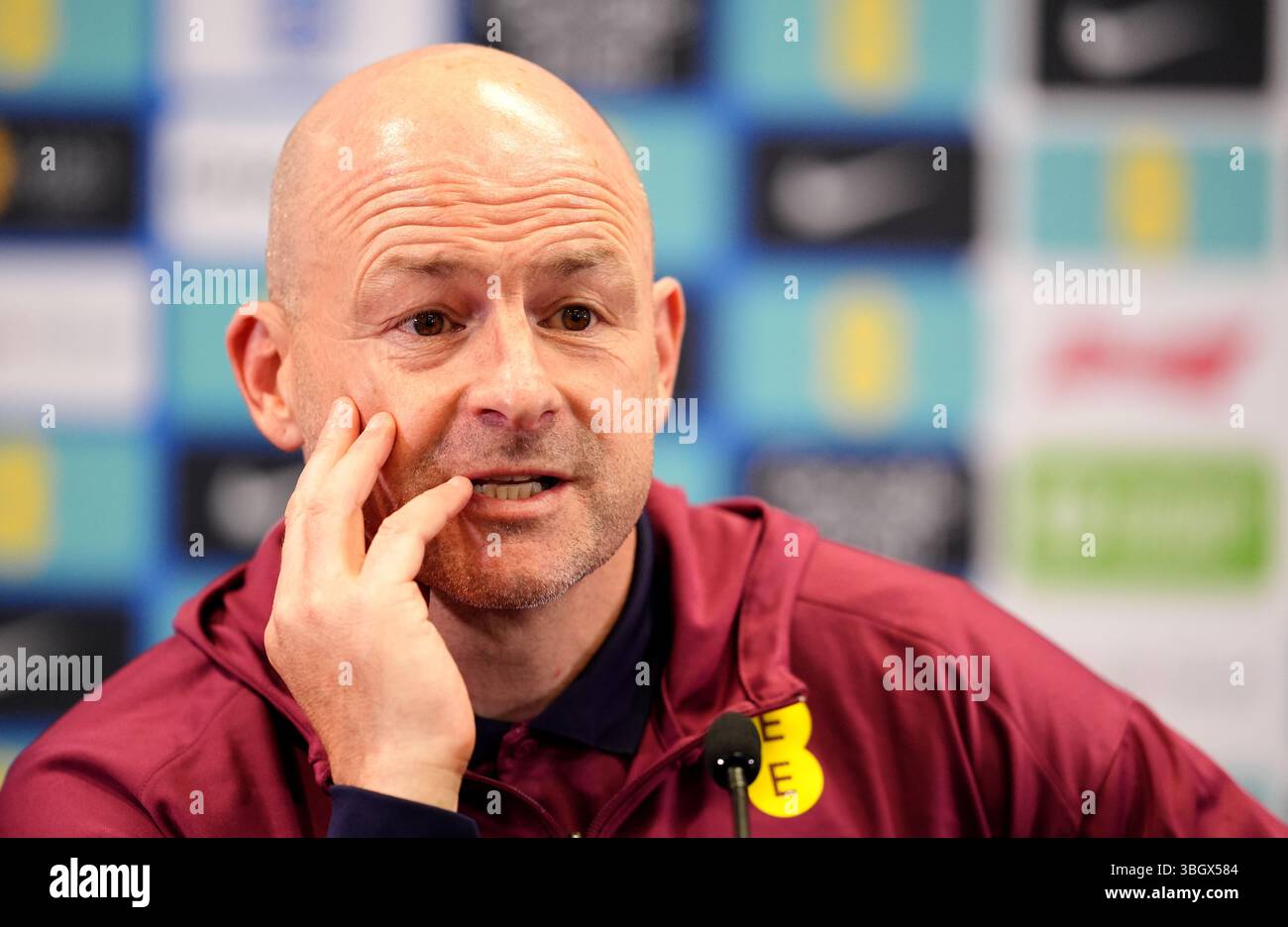 England Under-21 head coach Lee Carsley during a press conference at St ...