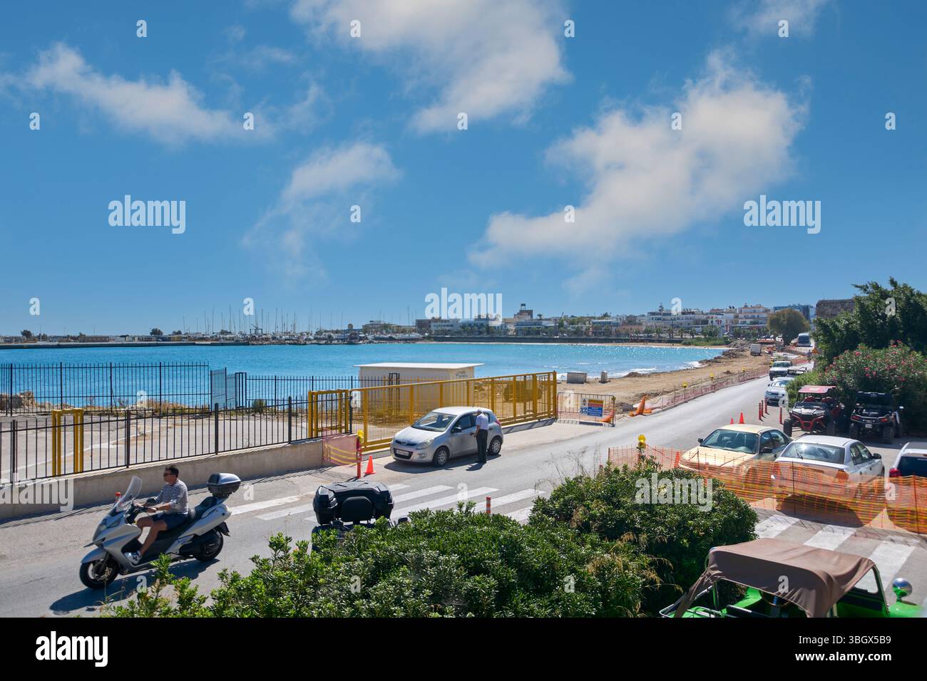Rodas.Greece - june 05, 2025: A panoramic view of Rhodes bay, showing ...