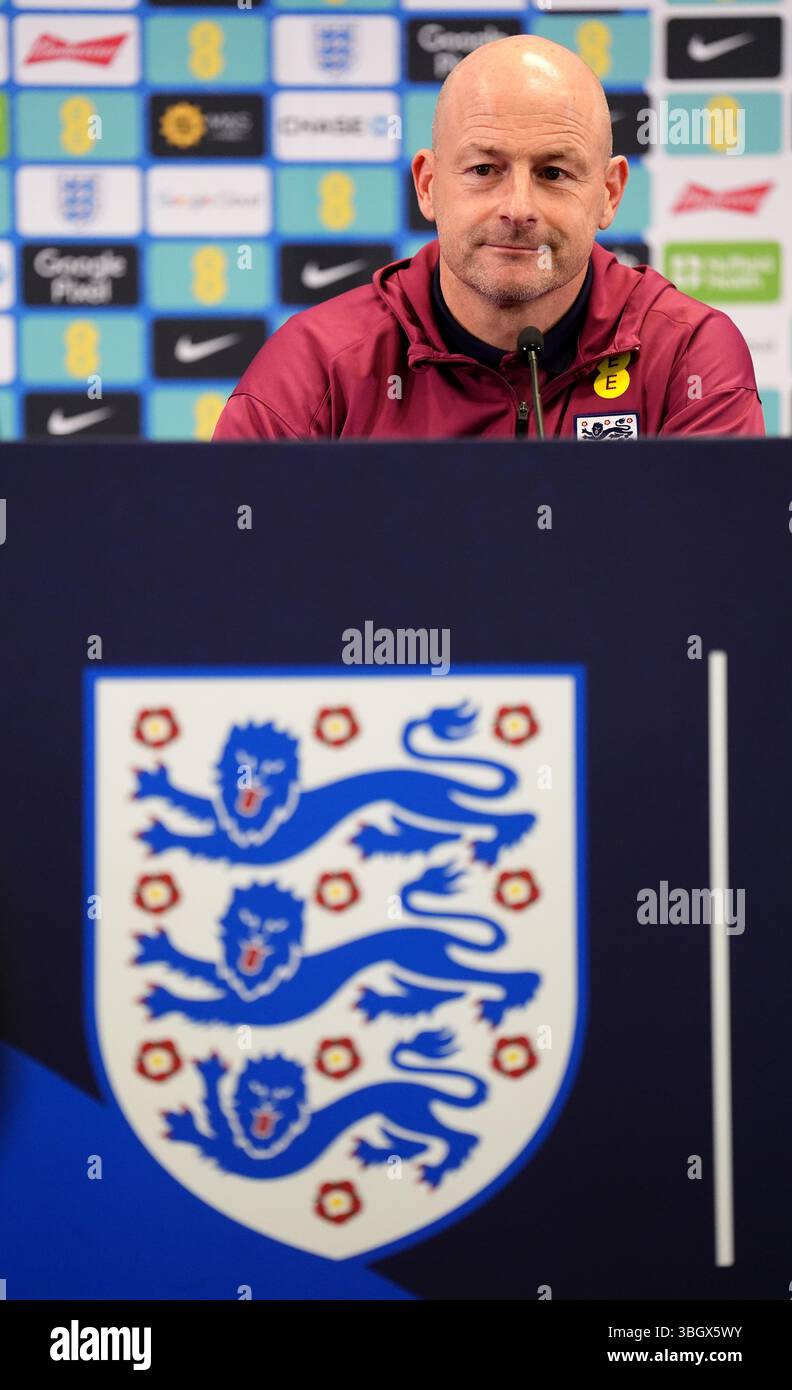 England Under-21 head coach Lee Carsley during a press conference at St ...