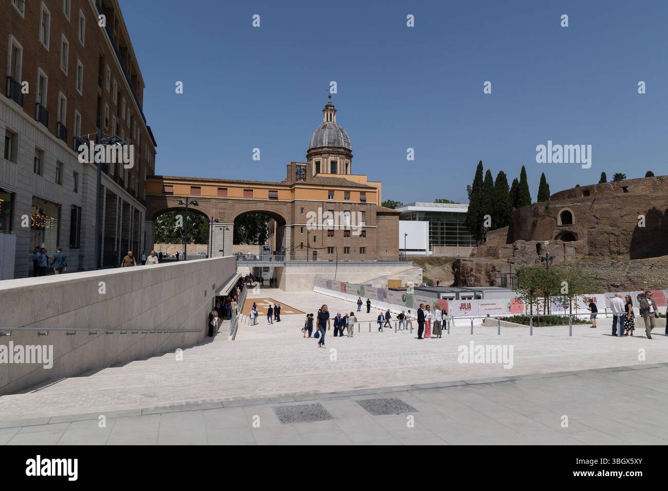 Rome, Italy. 06th June, 2025. The new Piazza Augusto Imperatore in Rome ...