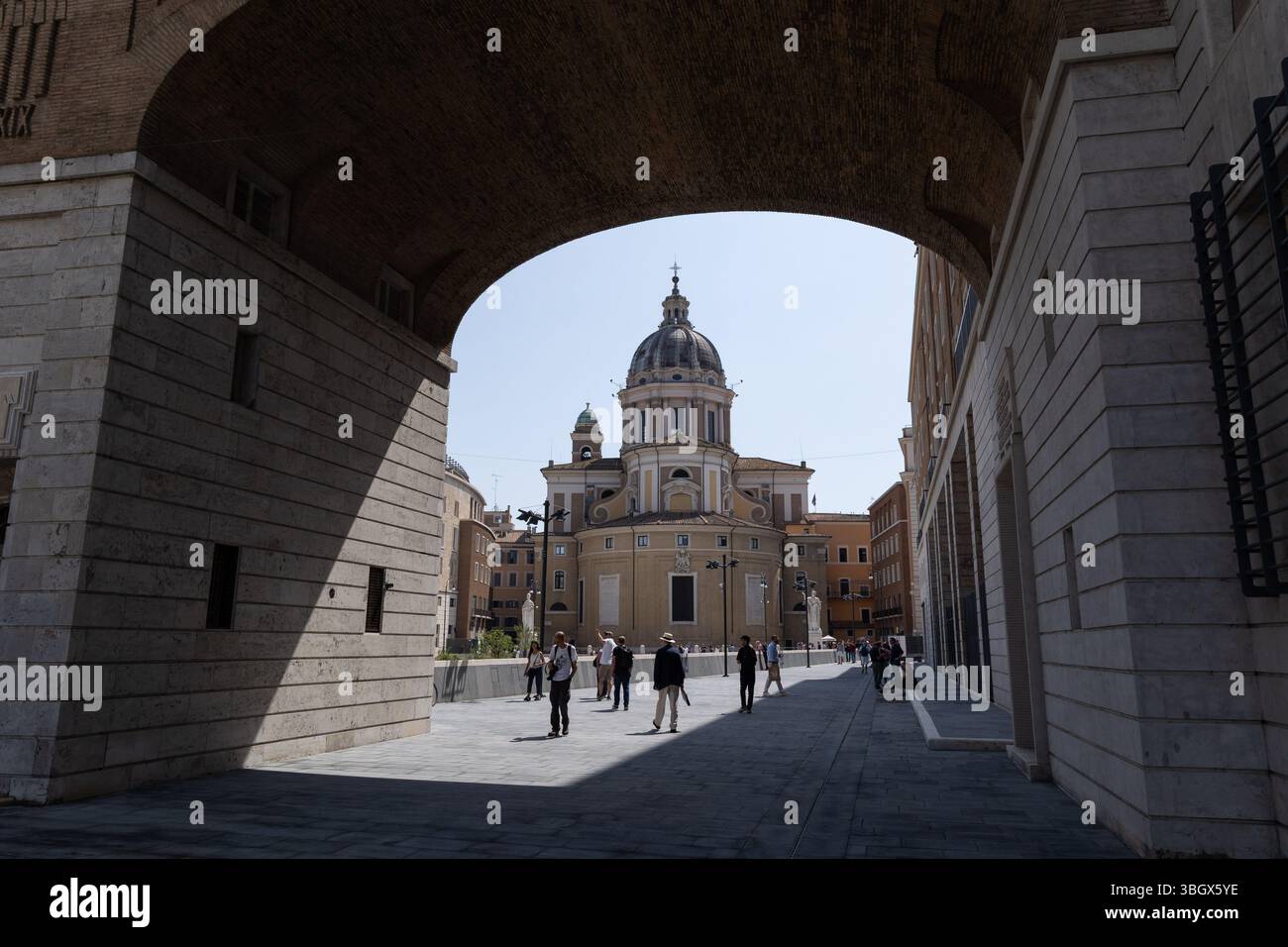 Rome, Italy. 06th June, 2025. The new Piazza Augusto Imperatore in Rome ...