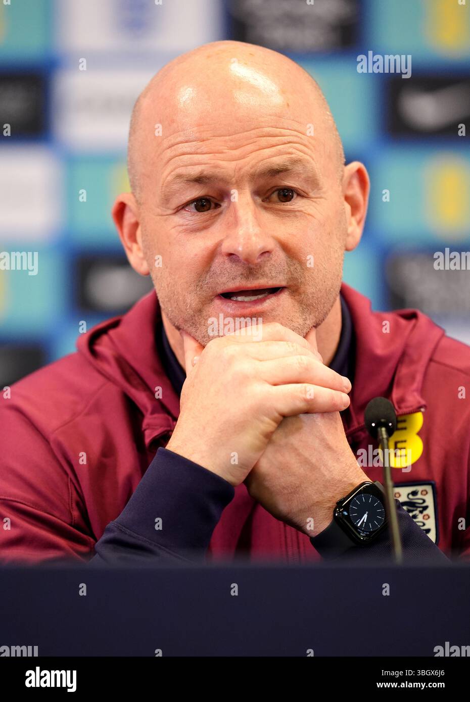 England Under-21 head coach Lee Carsley during a press conference at St ...