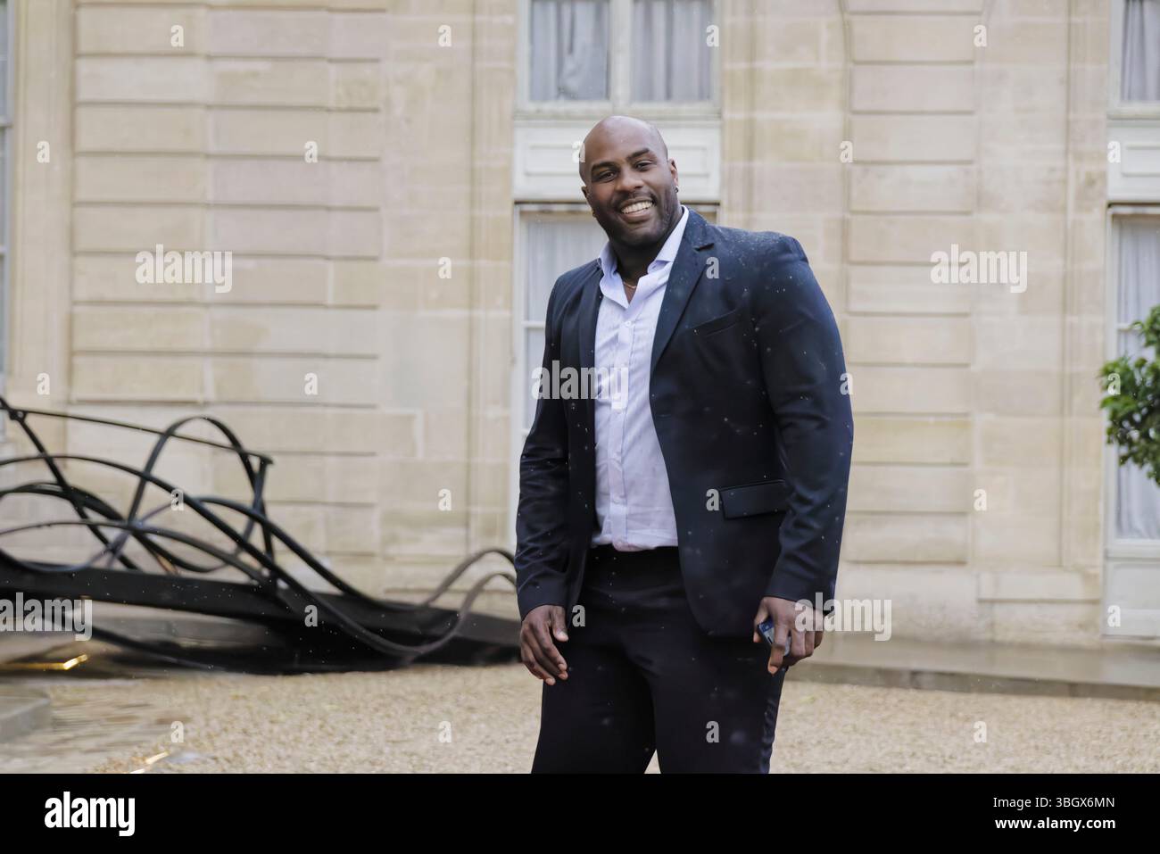 Paris, France. 5th June, 2025. French judoka Teddy Riner attends the ...