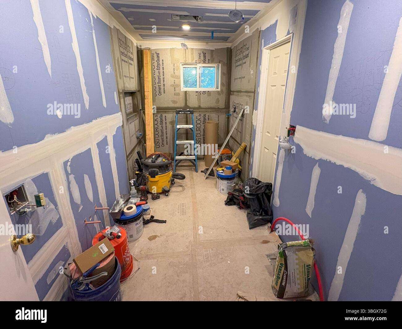 Babylon, New York, USA - 25 May 2025: Construction tools and materials ...