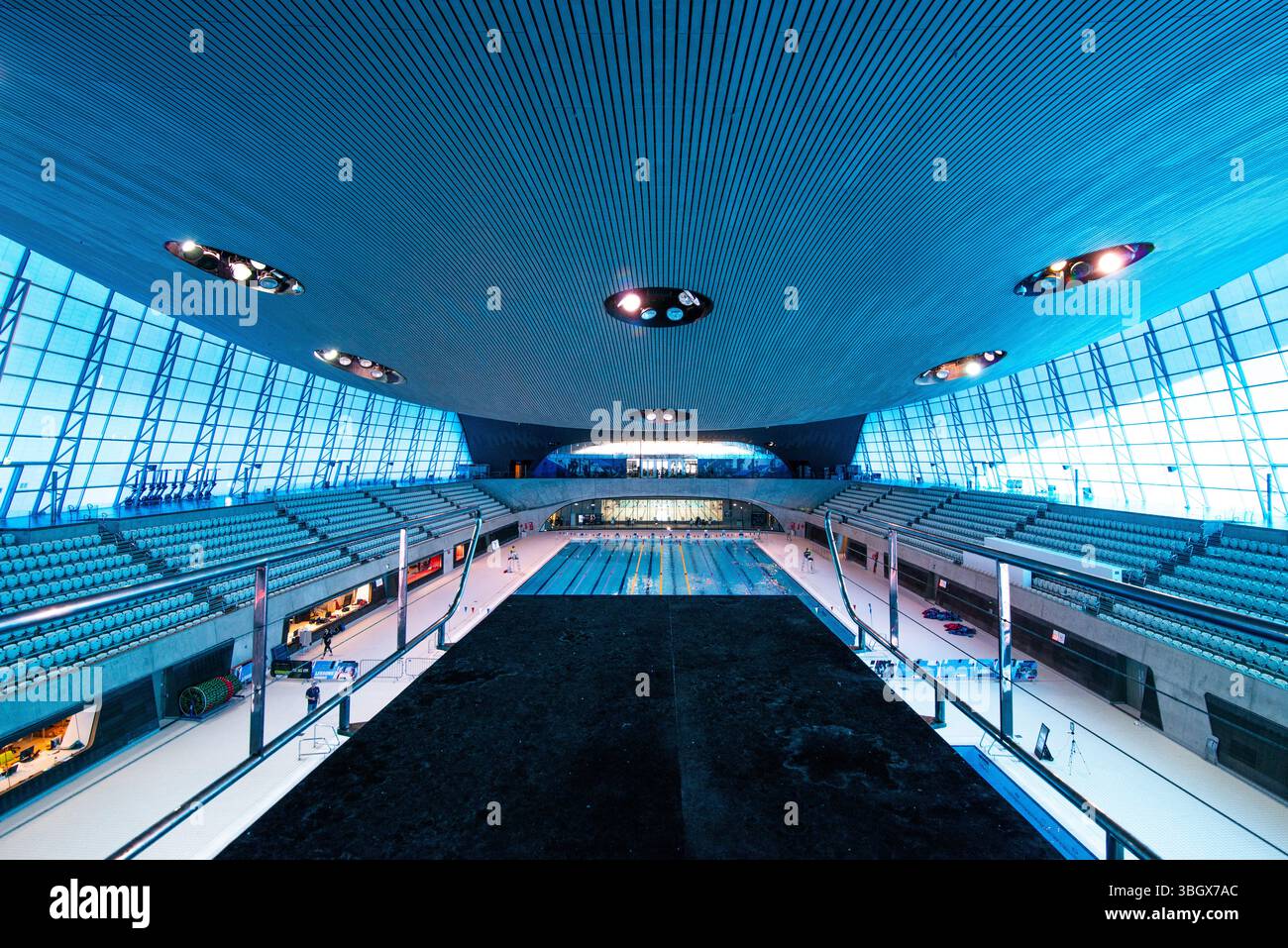 Inside London Aquatics Centre Diving Pool Stock Photo - Alamy