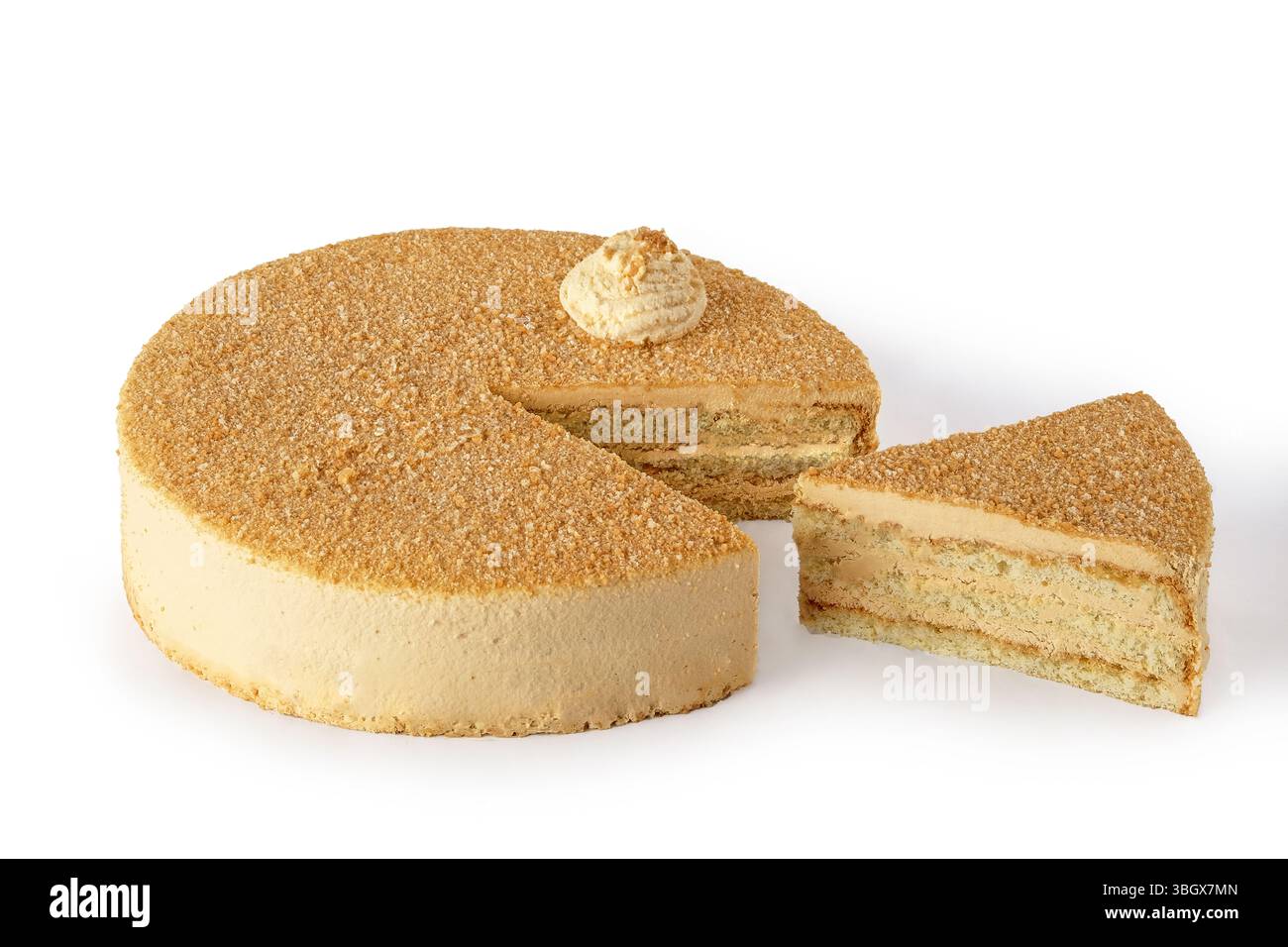 A delectable and scrumptious Honey Cake presented beautifully with a ...