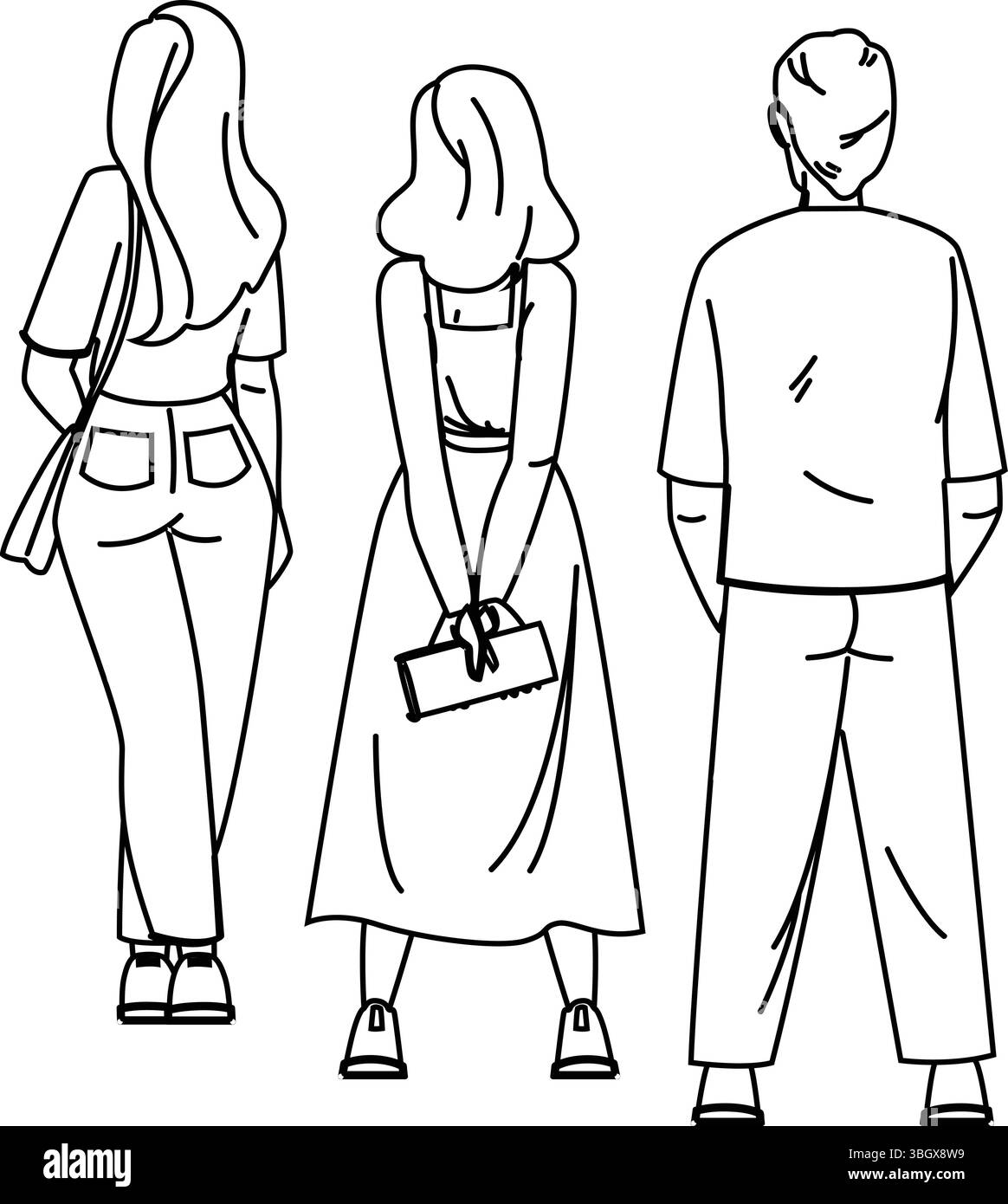 Patiently queue Stock Vector Images - Alamy