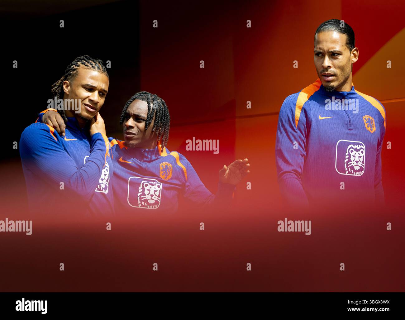 ZEIST - Nathan Ake, Jeremie Frimpong and Virgil van Dijk during a ...