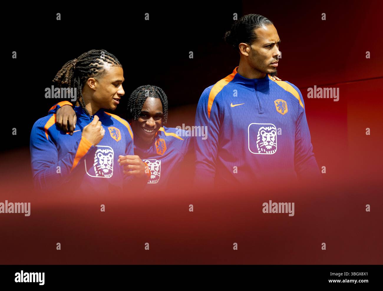 ZEIST - Nathan Ake, Jeremie Frimpong and Virgil van Dijk during a ...