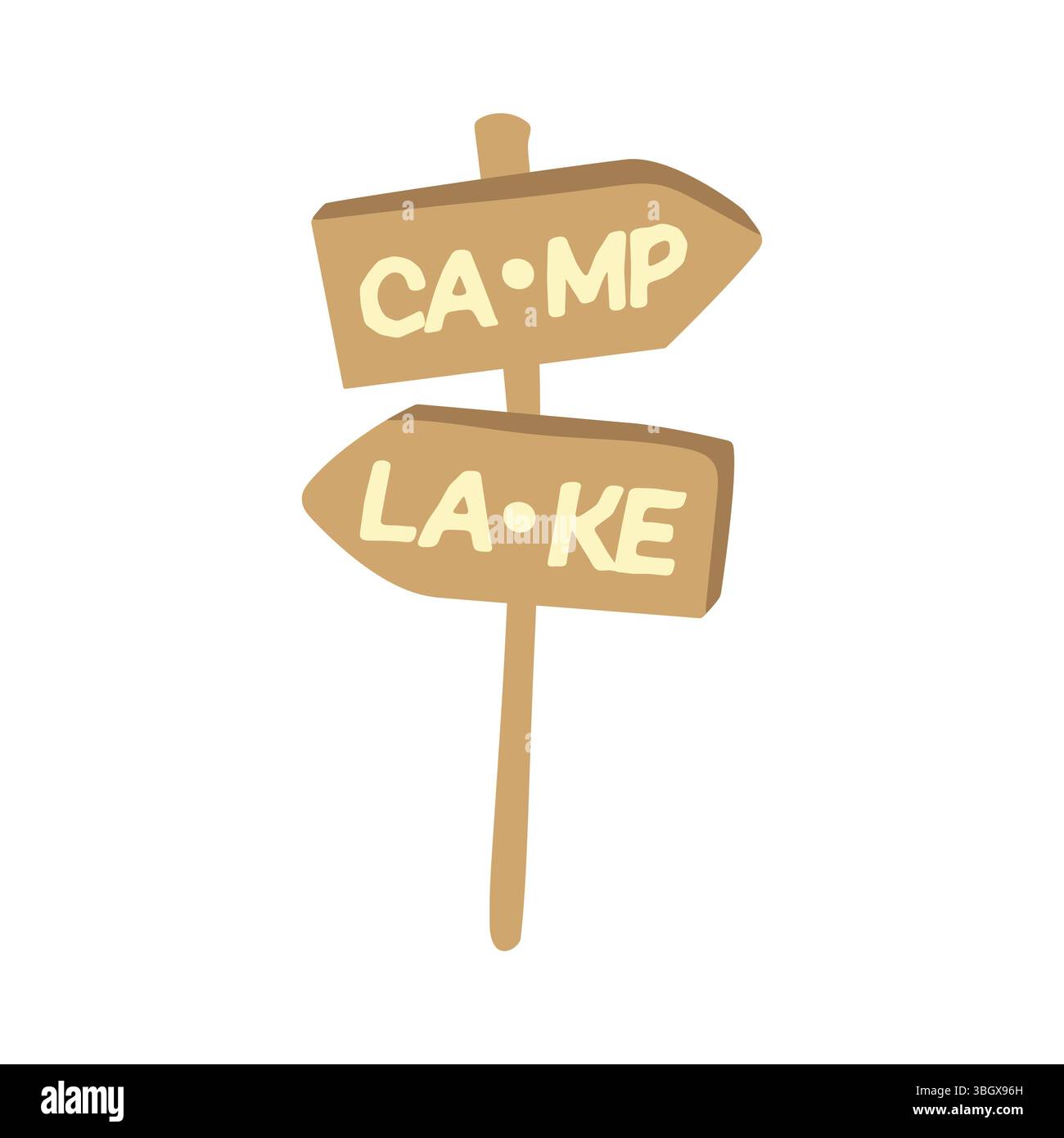 Camp and Lake Direction Sign Stock Vector Image & Art - Alamy