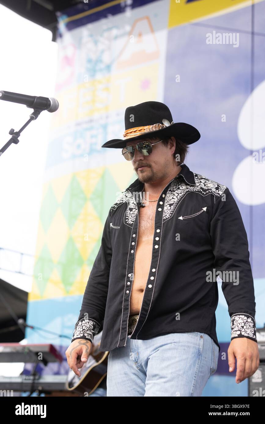 NASHVILLE, TENNESSEE - JUNE 5, 2025: Country singer Gavin Adcock ...