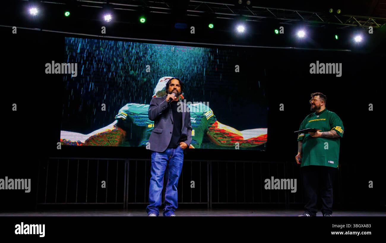Edmonton, Canada. 05th June, 2025. The Edmonton Elks Coach Mark Kilam ...