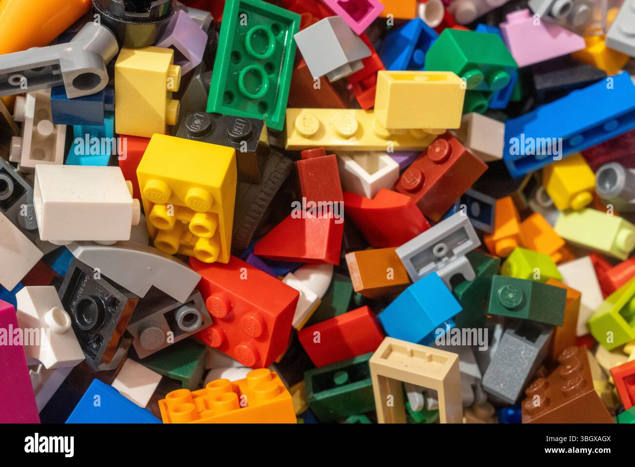 Bali, Indonesia - Dec 17, 2024: A pile of colourful legos. The Legos ...