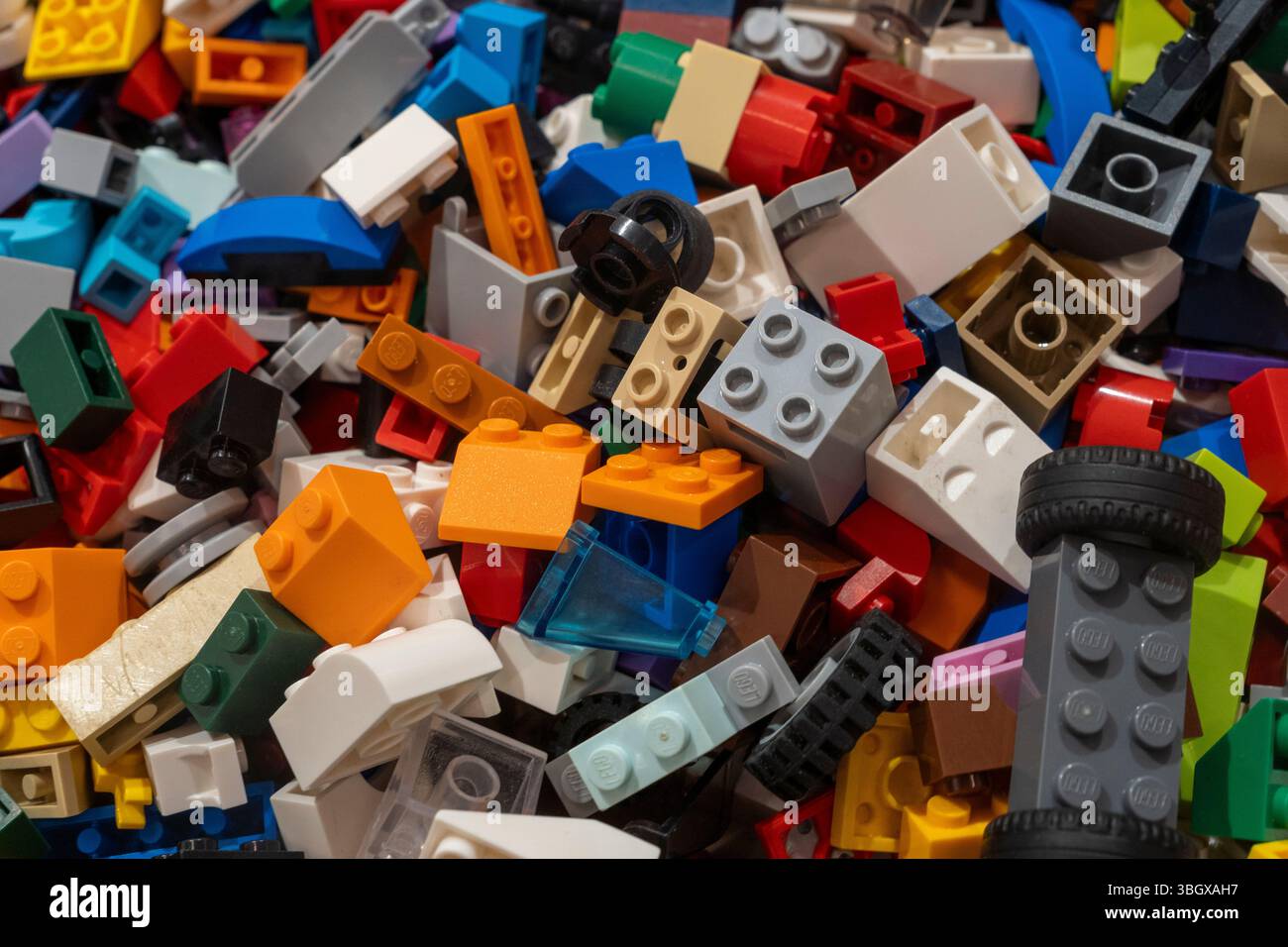 Bali, Indonesia - Dec 17, 2024: A pile of colourful legos. The Legos ...
