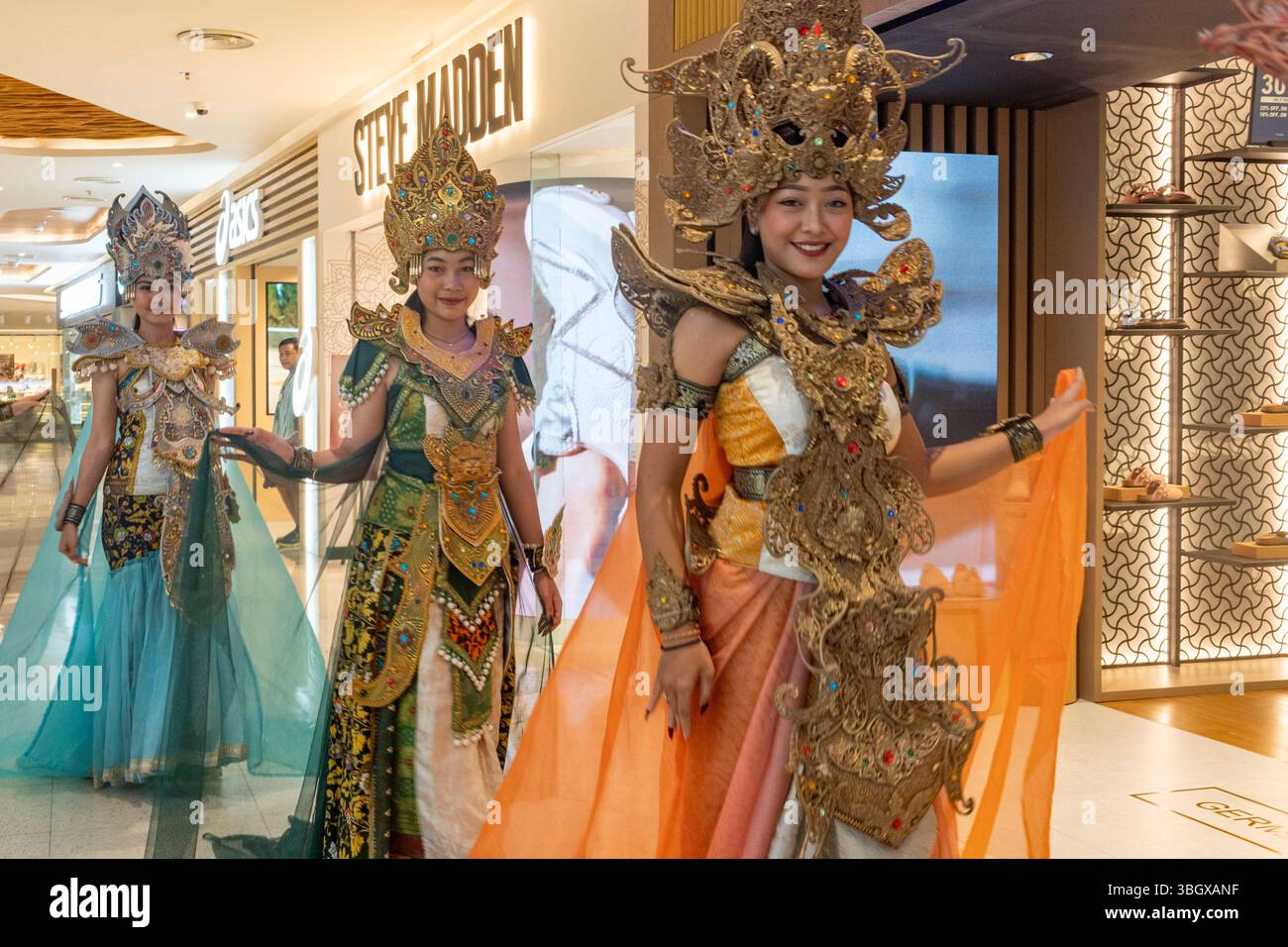 Bali, Indonesia - Dec 17, 2024: Icon Bali Mall in Bali. Three women in ...