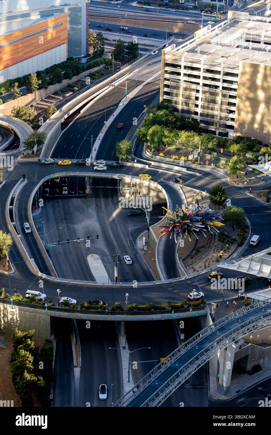 Aria and Vdara Roundabout, Las Vegas, Nevada, USA Stock Photo - Alamy