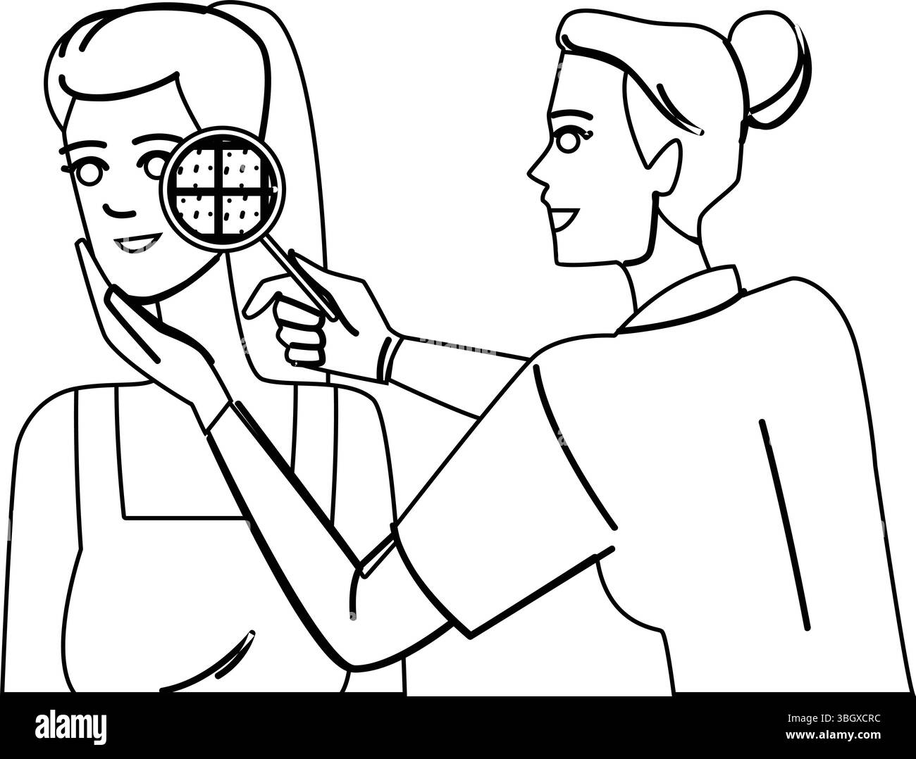 elasticity skin analysis vector Stock Vector Image & Art - Alamy