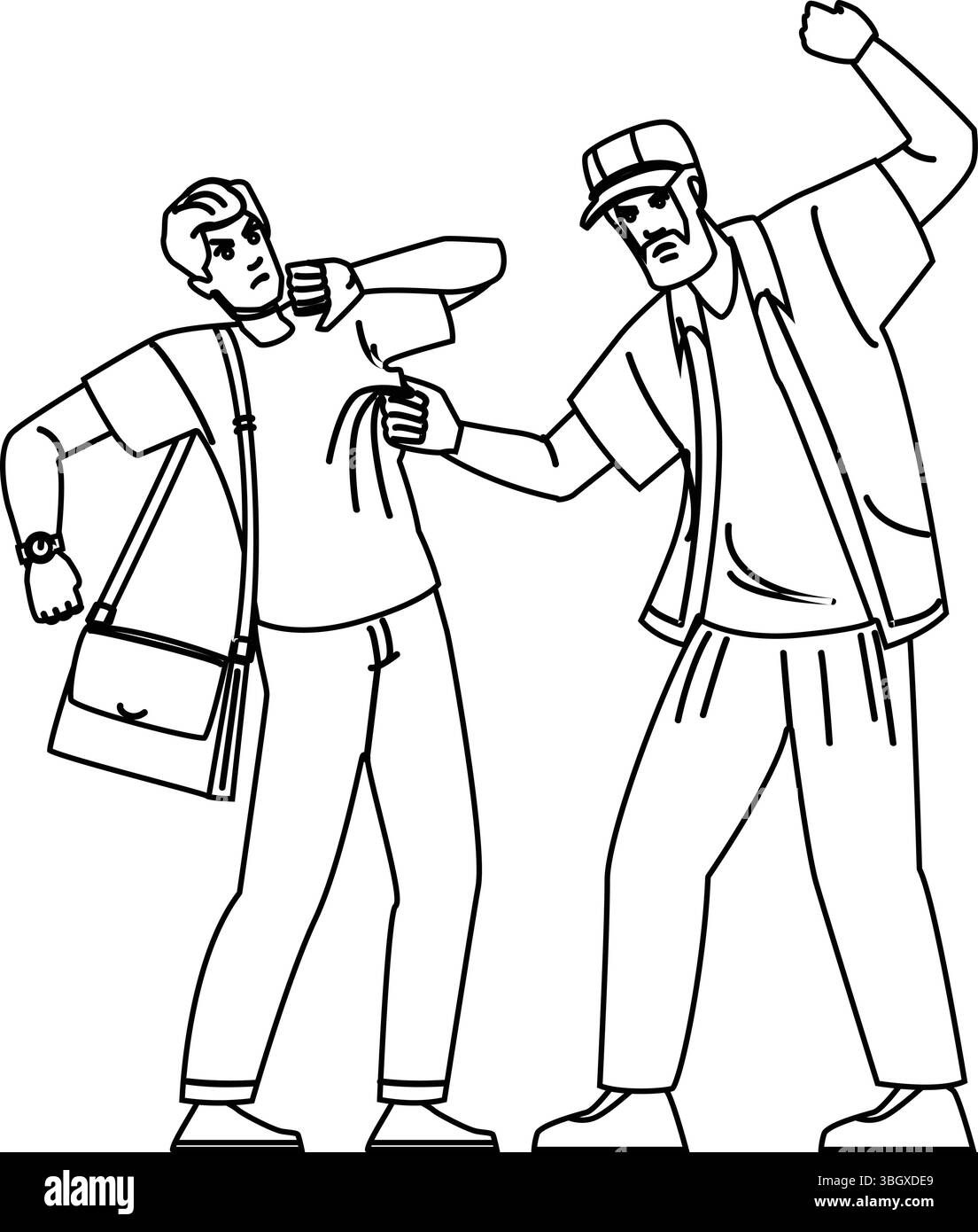 confrontation street fight vector Stock Vector Image & Art - Alamy