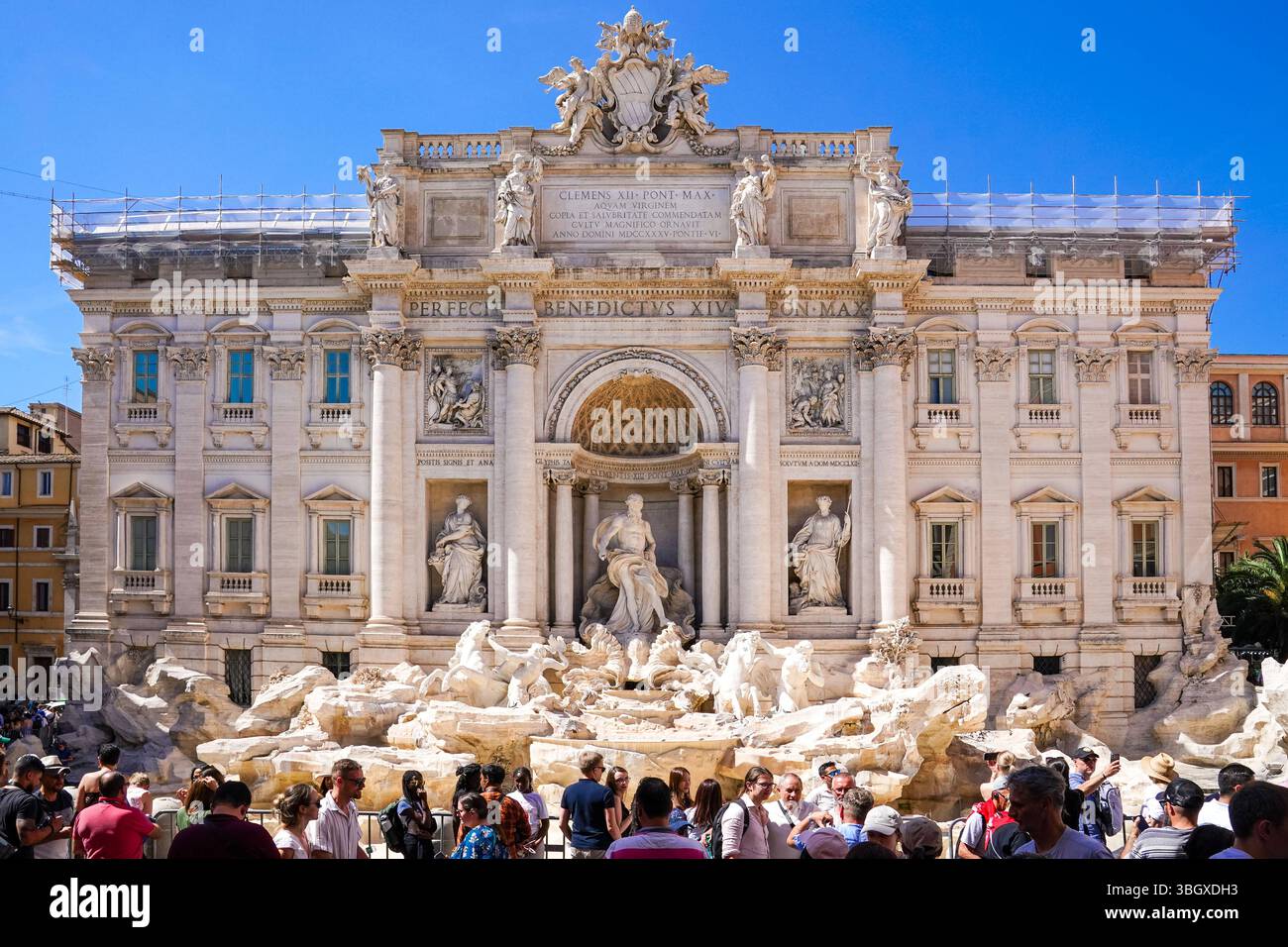 Rom, Italien, Europa, Trevi-Brunnen, Fontana di Trevi, Touristenattraktion, barocker Brunnen ...