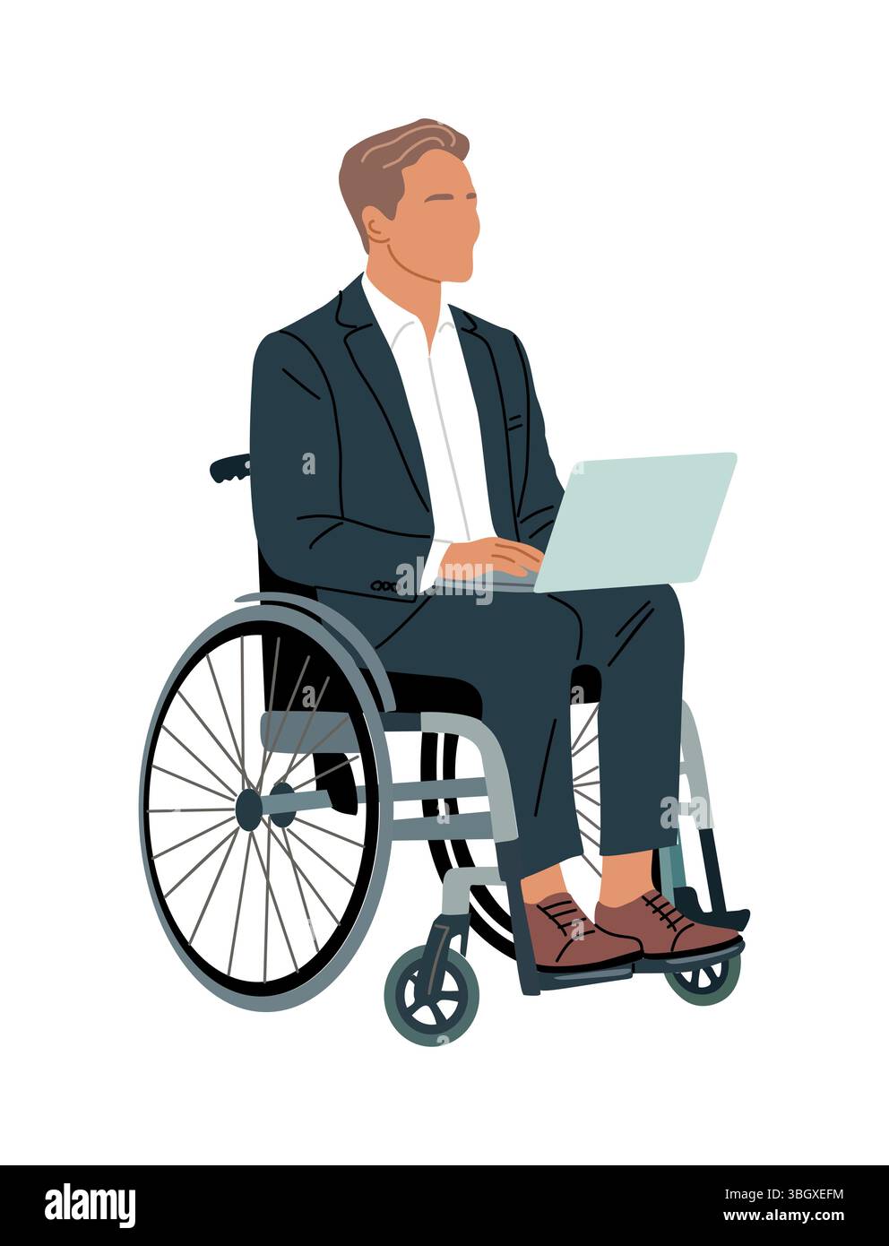 Office wheelchair computer Cut Out Stock Images & Pictures - Alamy
