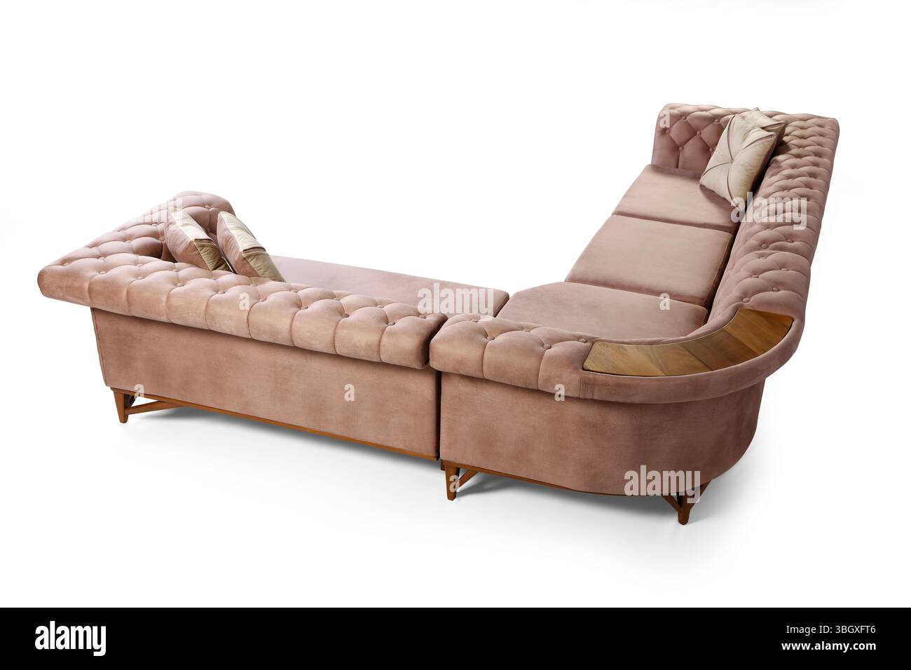 Modern corner furniture comfort on white background .back view . L ...
