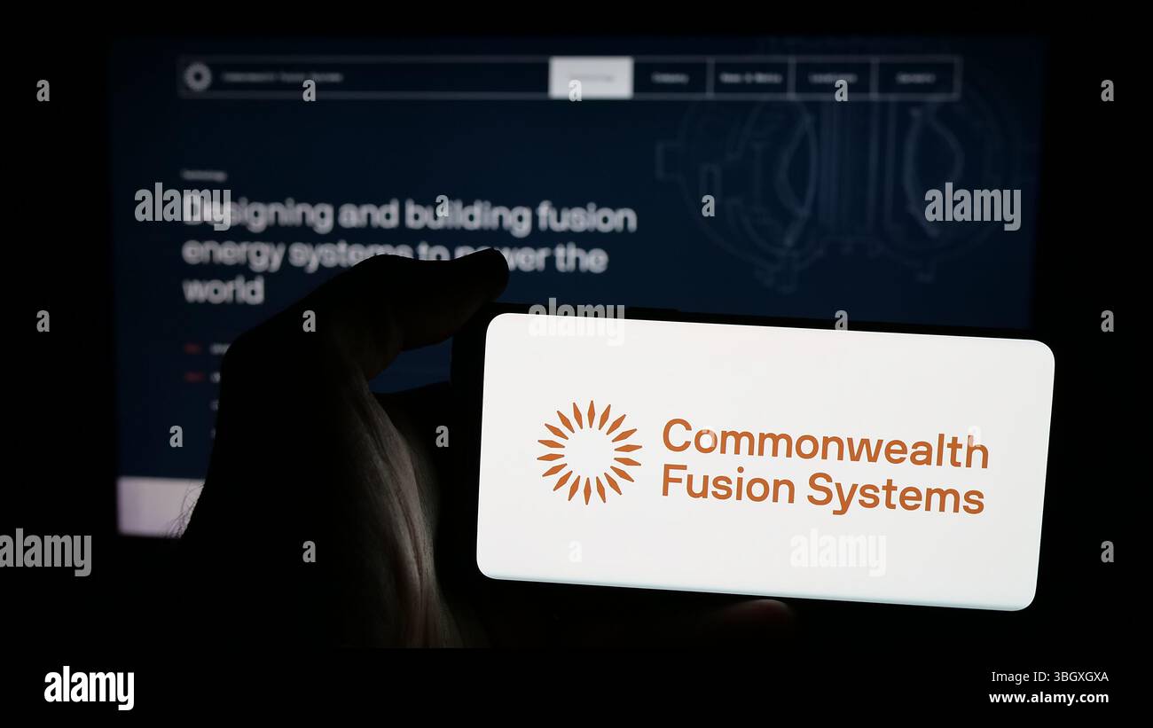 Stuttgart, Germany - 03-07-2025: Person holding mobile phone with logo ...