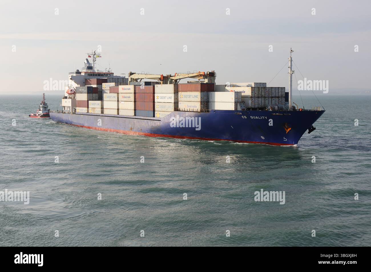 The Singapore flagged refrigerated cargo ship MV CS QUALITY approaching ...