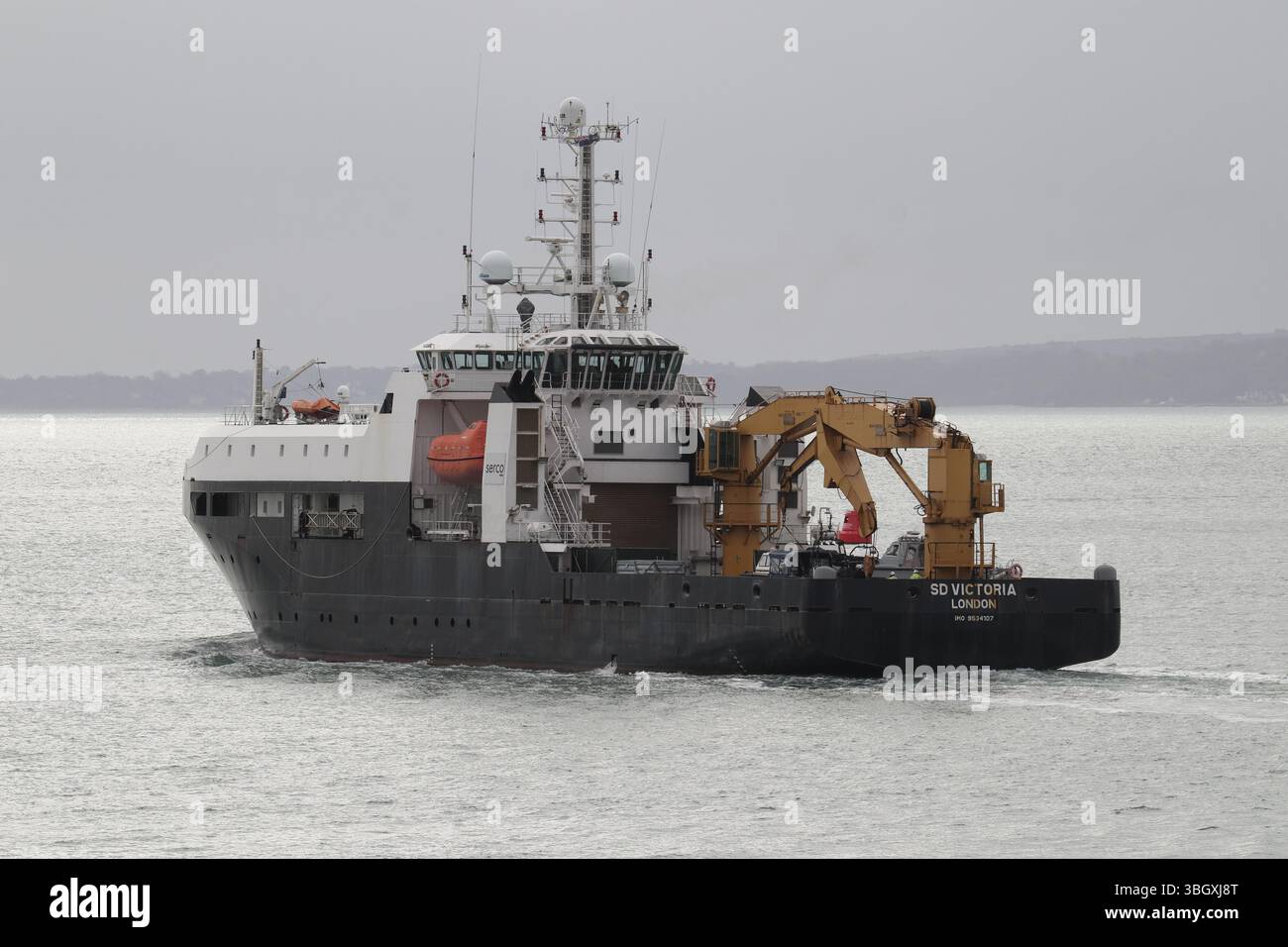 The Serco Marine offshore support vessel SD VICTORIA pictured on The ...