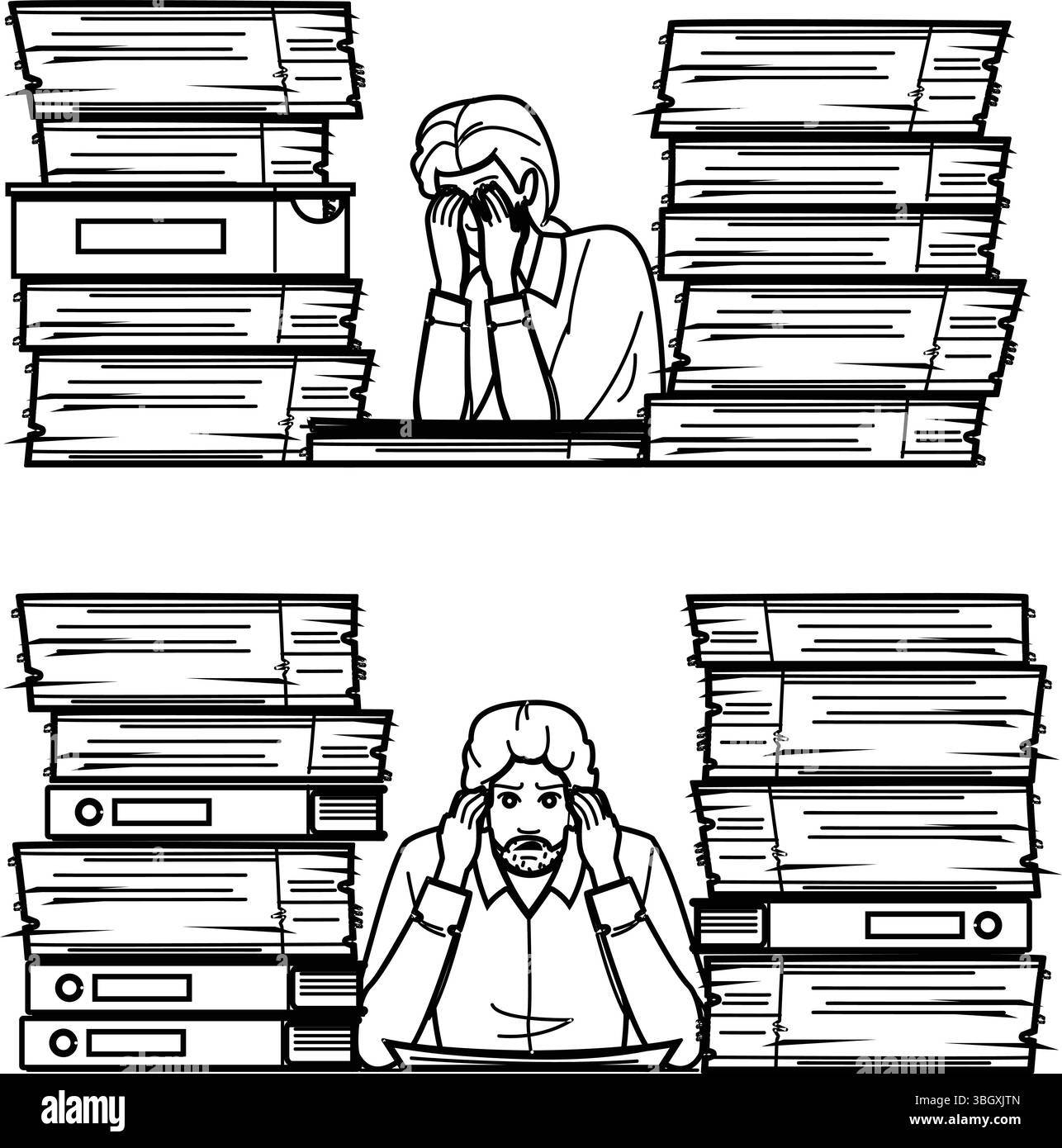 anxiety workplace stress vector Stock Vector Image & Art - Alamy