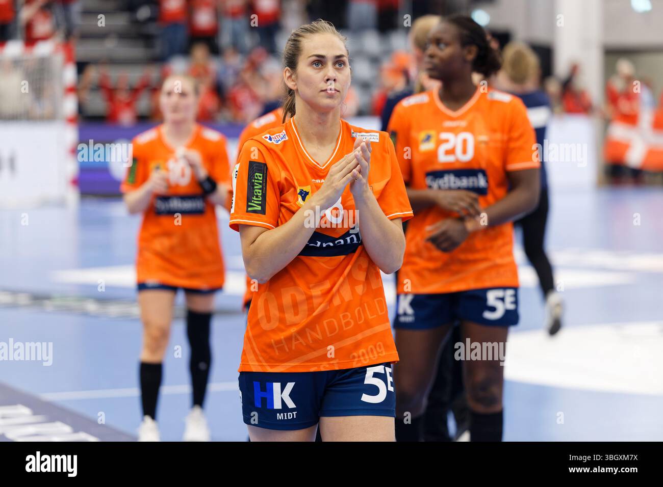 Odense, Denmark. 05th June, 2025. Helene Fauske (8) of Odense Handball seen after the Kvindeliga ...