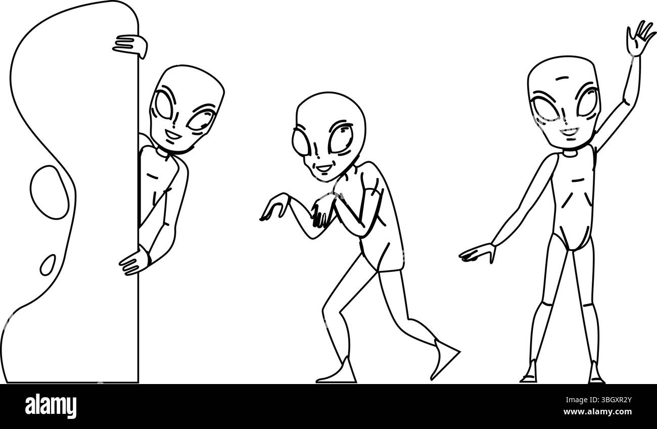 space alien vector Stock Vector Image & Art - Alamy