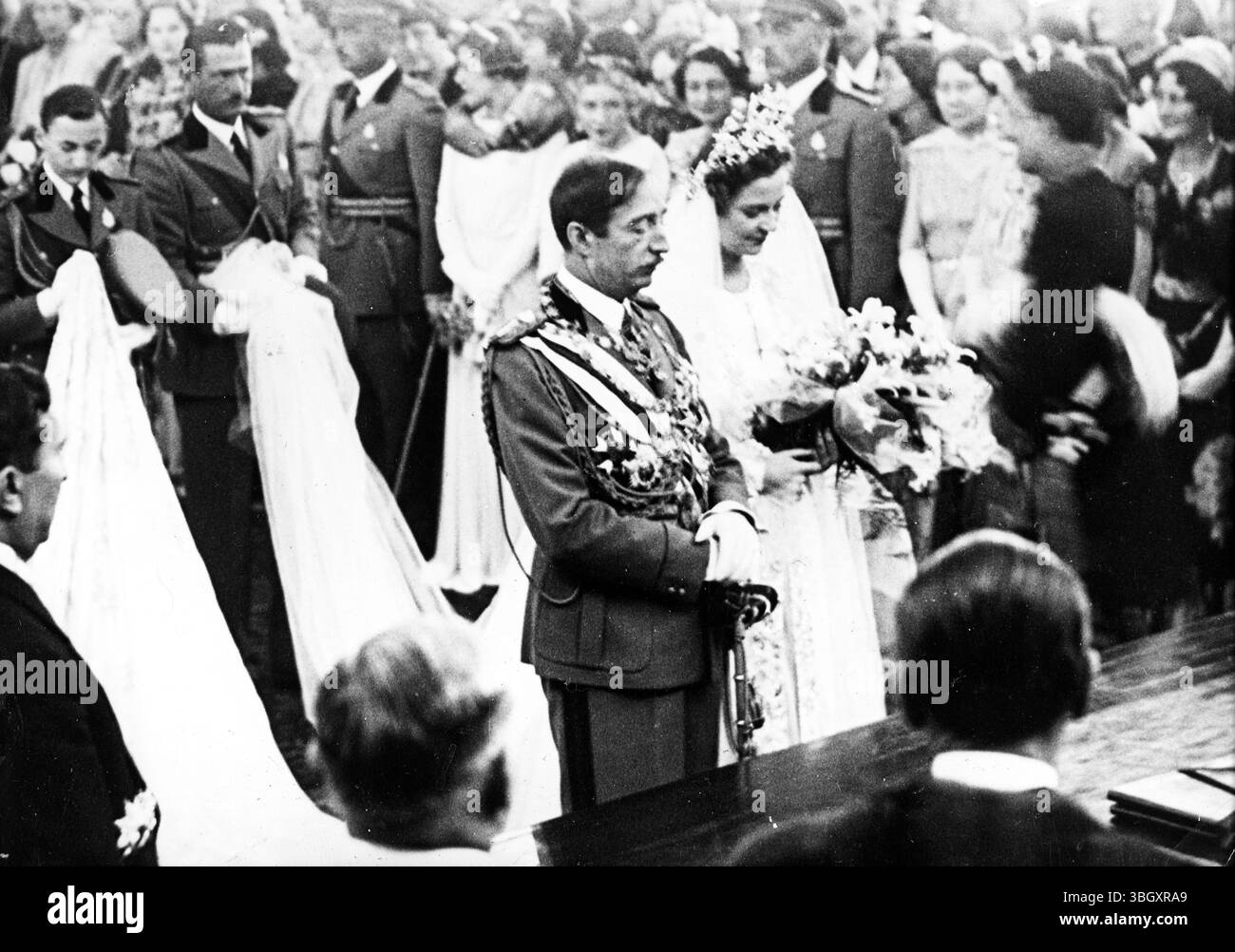 King Zog of Albania and his bride countess Geraldine Apponyi of Hungary ...