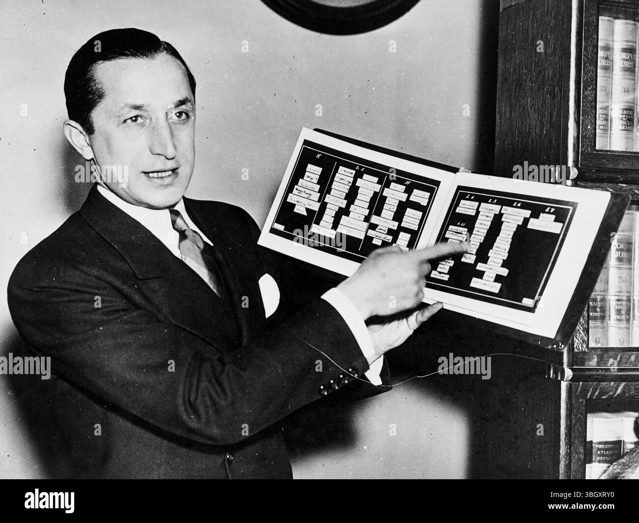 David T. Wilentz - Attorney General, New Jersey, points to handwriting ...