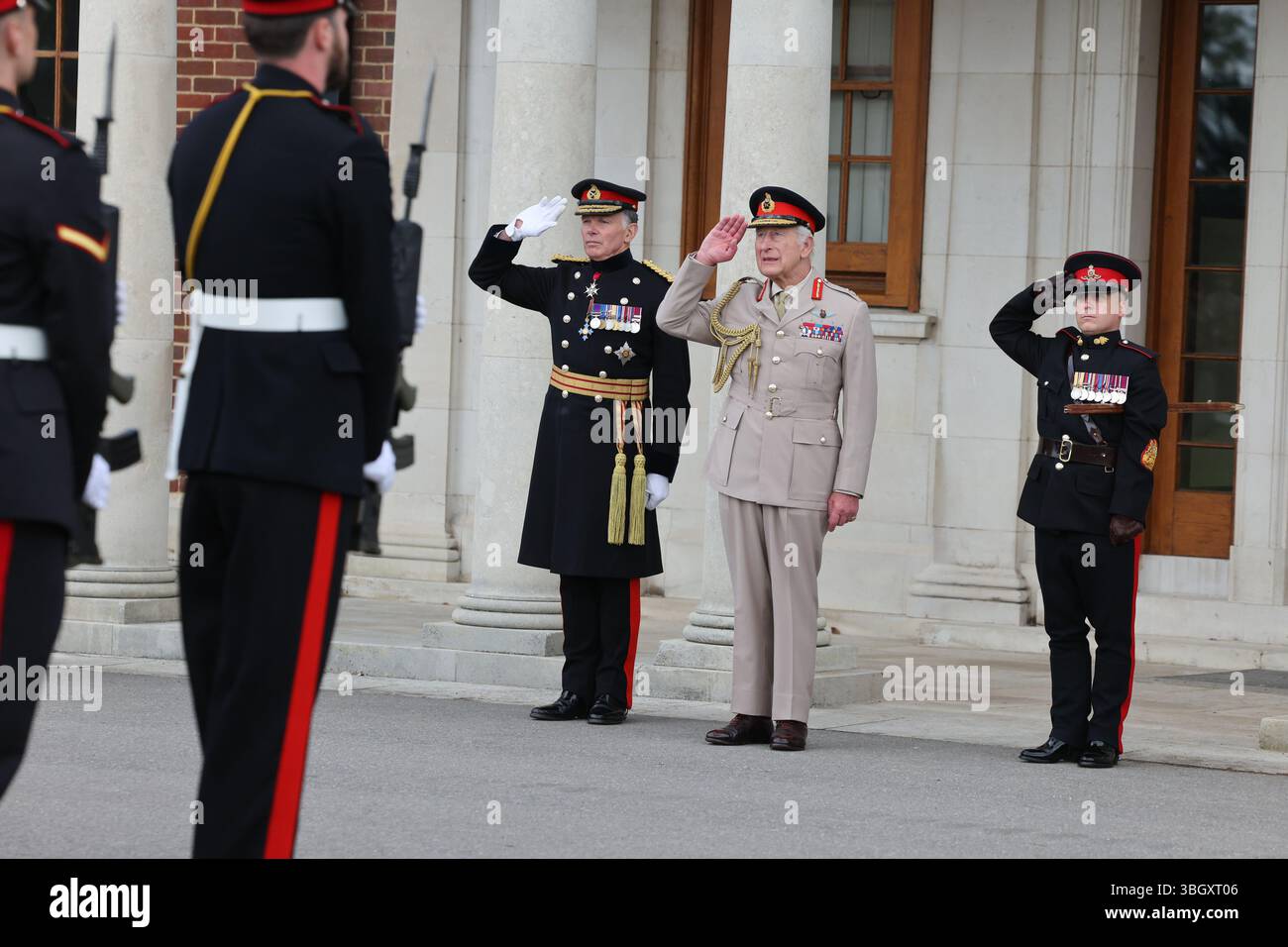King Charles III during his visit to the Royal Regiment of Artillery at ...