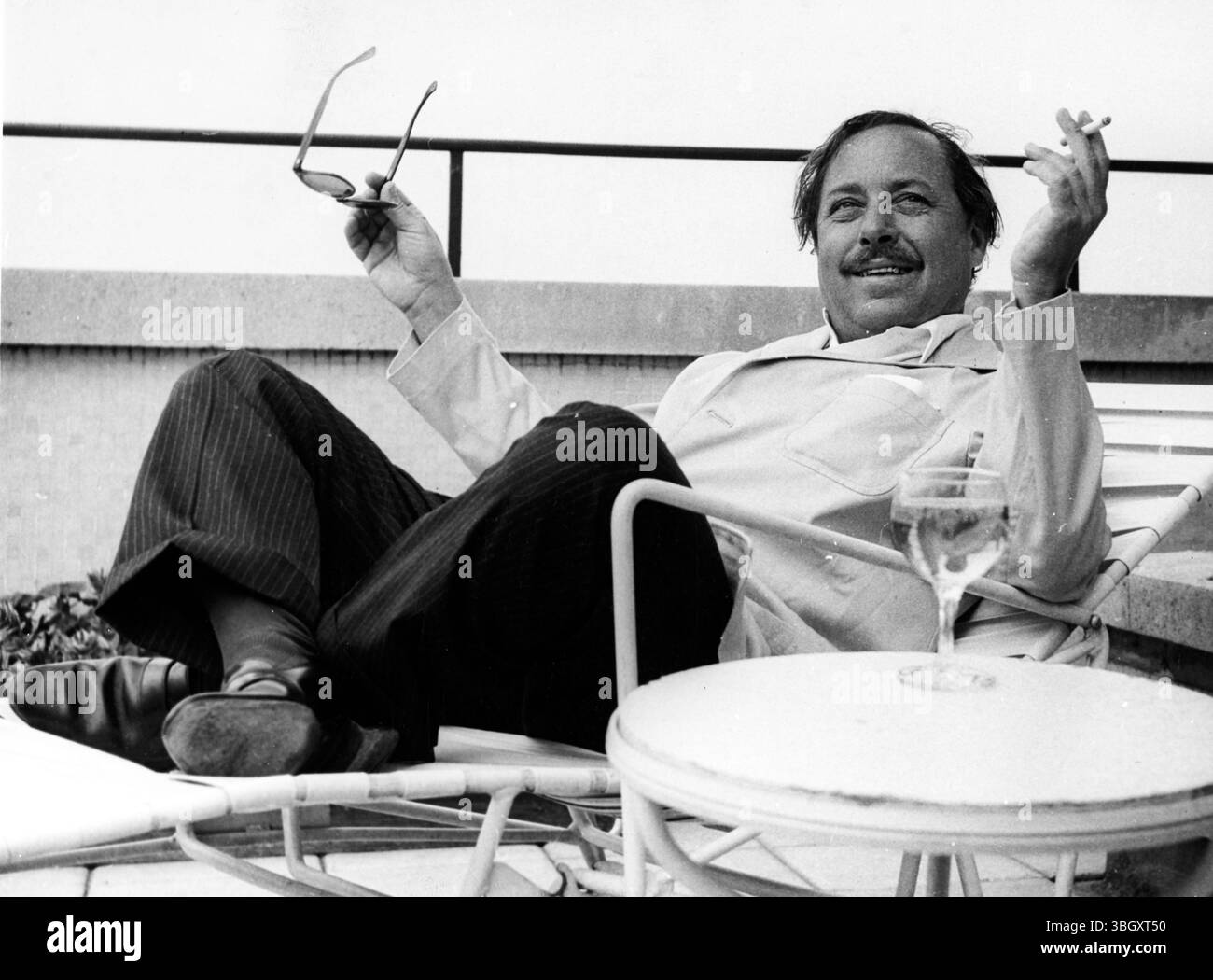 Tennessee Williams - American playwright at the pent-house roof of the ...